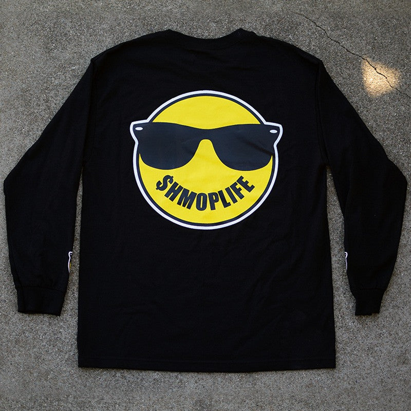 THROW PARTIES NOT FISTS LONG SLEEVE (BLACK) – SHMOPLIFE GEAR